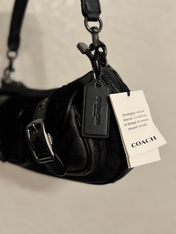 Coach CY658 Ashton Baguette Bag In Signature Canvas NWT | eBay