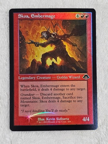 MTG Skoa, Embermage - Retro Frame FOIL - Modern Horizons 3 #420 Card NM ...