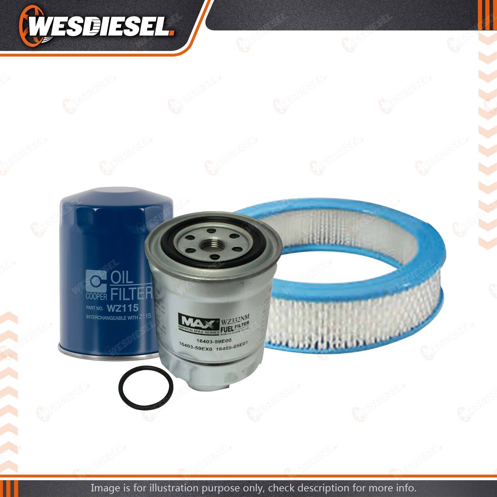 Wesfil Oil Air Fuel Filter Service Kit fits Nissan Navara D21 2.5L 2.7L ...