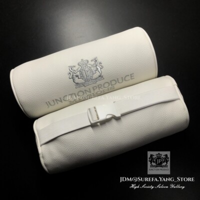 2Pcs JP White Headrests Junction Produce JDM Car Seat Neck Pillows Vip ...