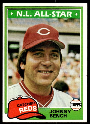 1981 Topps #600 Johnny Bench BASEBALL Cincinnati Reds | eBay