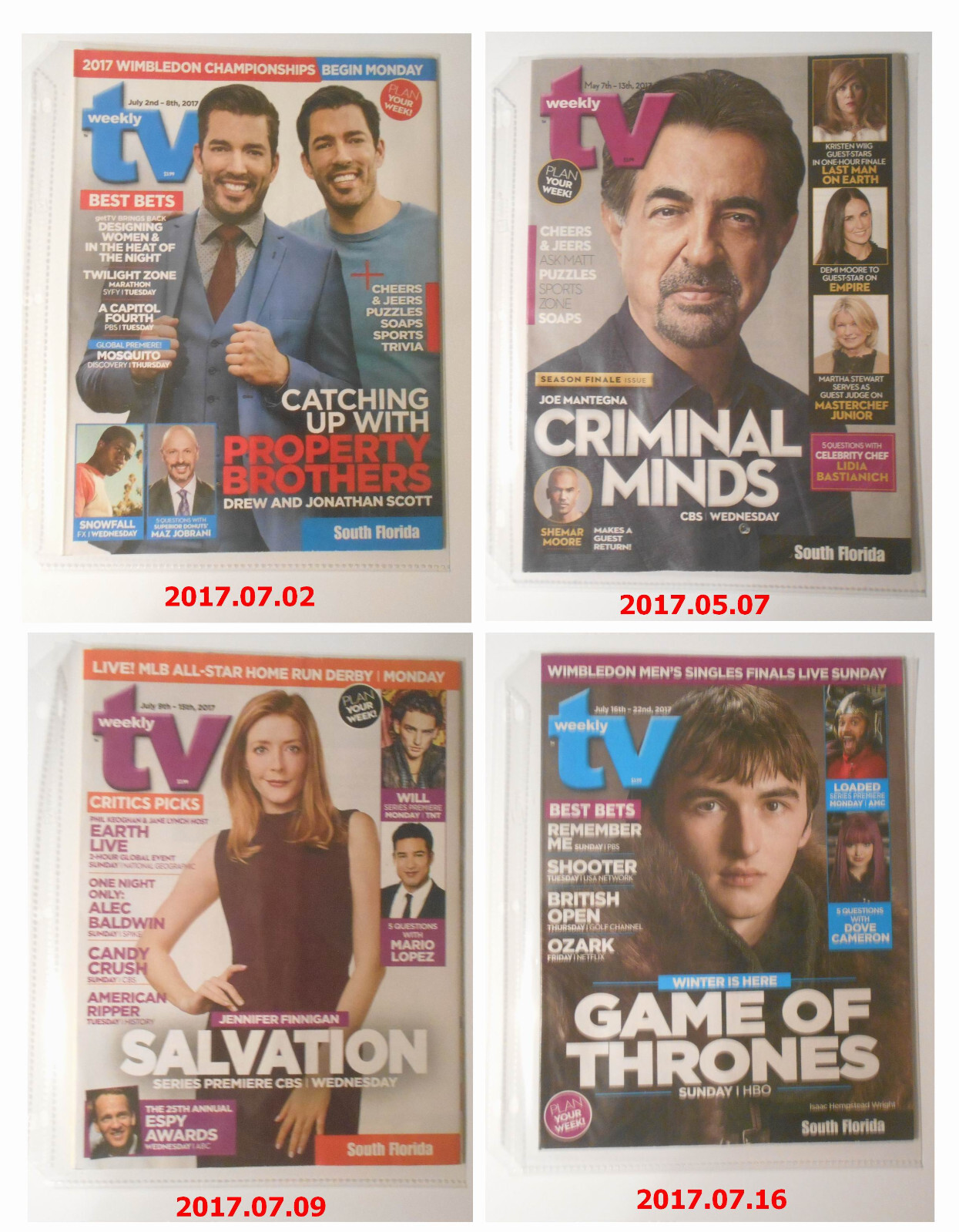 TV Weekly magazine issues from 2017. Rare and nice covers of current TV ...
