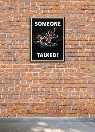 1940s “Someone Talked!” WWII Era Propaganda War Poster - 11x14 | eBay