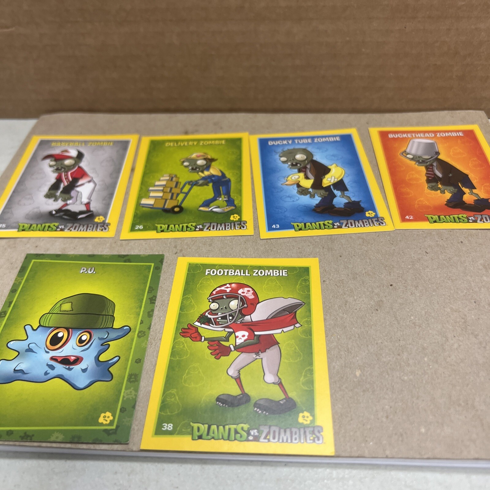ZOMBIE Plants Vs. Zombies Trading Card Electronic Arts Lot 6 Cards | eBay