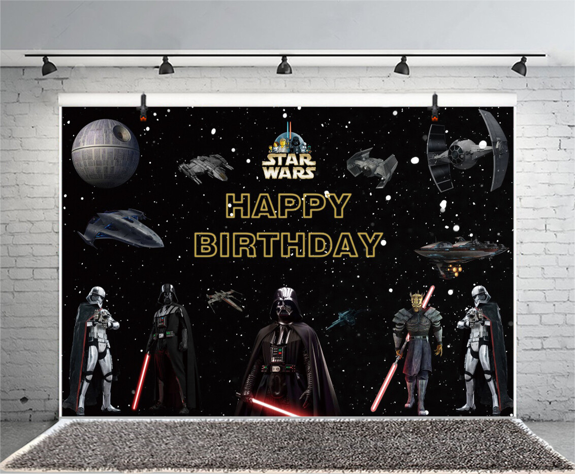 Star Wars Birthday Background Universe Wars Backdrop Boy Birthday
