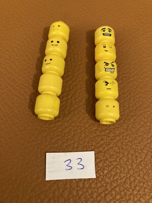 Lego vintage minifig 10 têtes 3626ap01 usées et abimées 33 | eBay