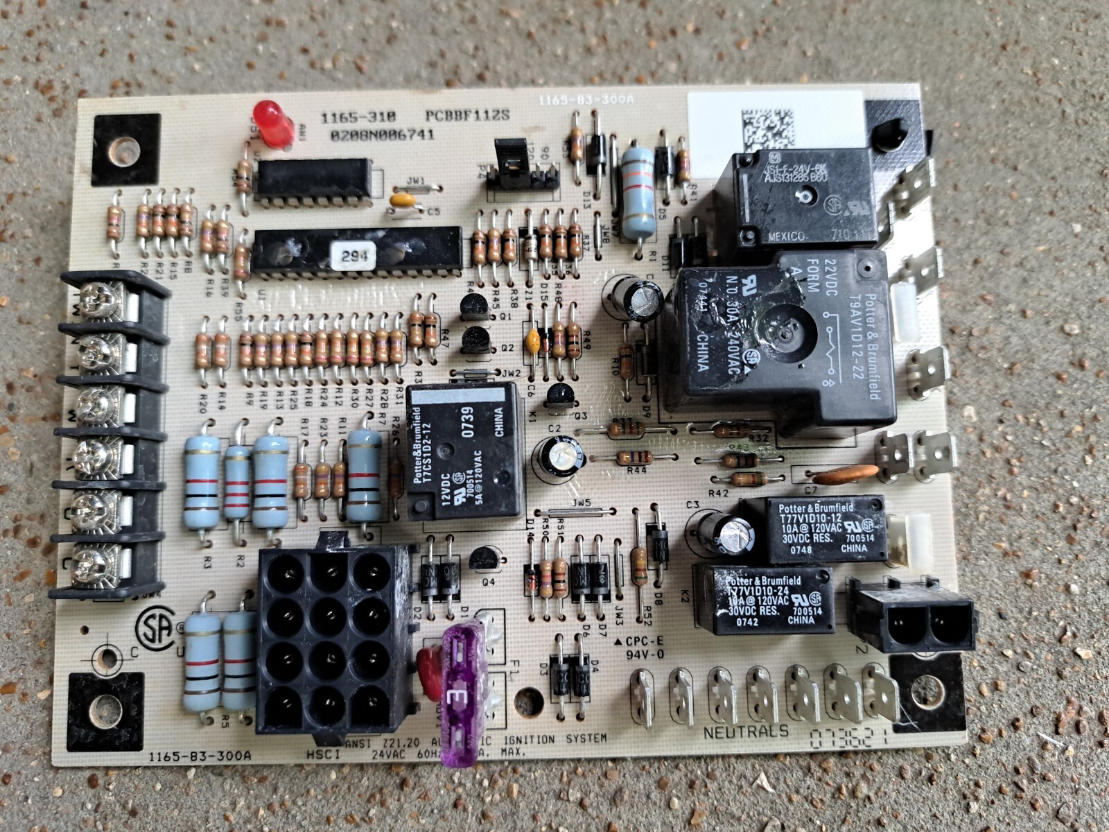 Goodman Amana PCBBF112S / 1165-310 / 1165-83-300A Furnace Control ...