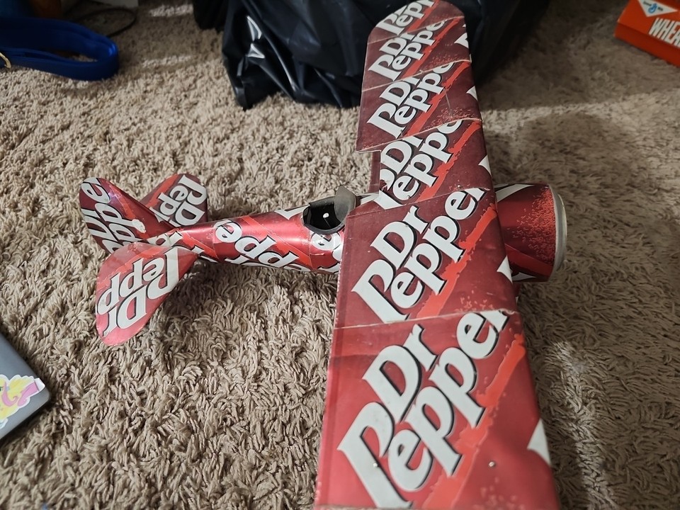 Dr Pepper Plane Airplane Model Kit Real Dr Pepper Can Material, Old | eBay