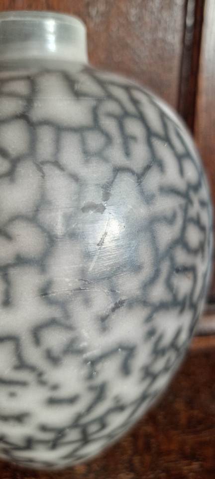 DAN CHAPPLE BURNISHED RAKU FIRED STUDIO POTTERY GREY VASE 16 CMS HIGH ...