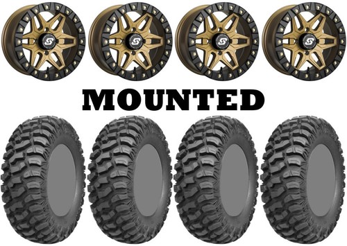 Kit 4 AMS M1 Evil Tires 30x10-14 on Sedona Split Six Beadlock Bronze 6 ...