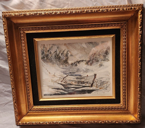 ROY BANNISTER WATER COLOR PAINTING BEAUTIFULLY FRAMED & SIGNED (WINTER ...