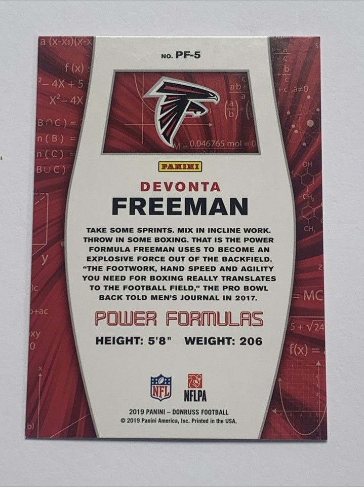 2019 Panini Donruss DeVonta Freeman Power Formulas #PF-5 Atlanta ...