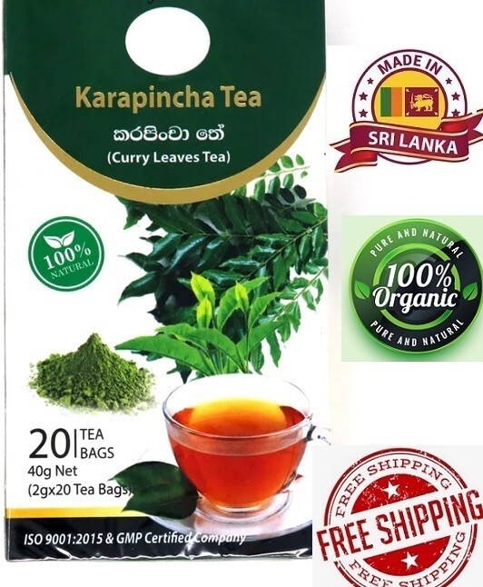 CURRY KARAPINCHA LEAVES Powder Tea Bags Natural Organic Dried Ceylon ...