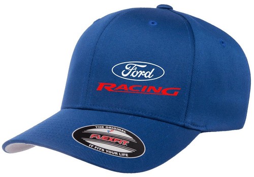 Ford Racing Logo Fully Embroidered Side Panel Flexfit 6277 Baseball Hat ...