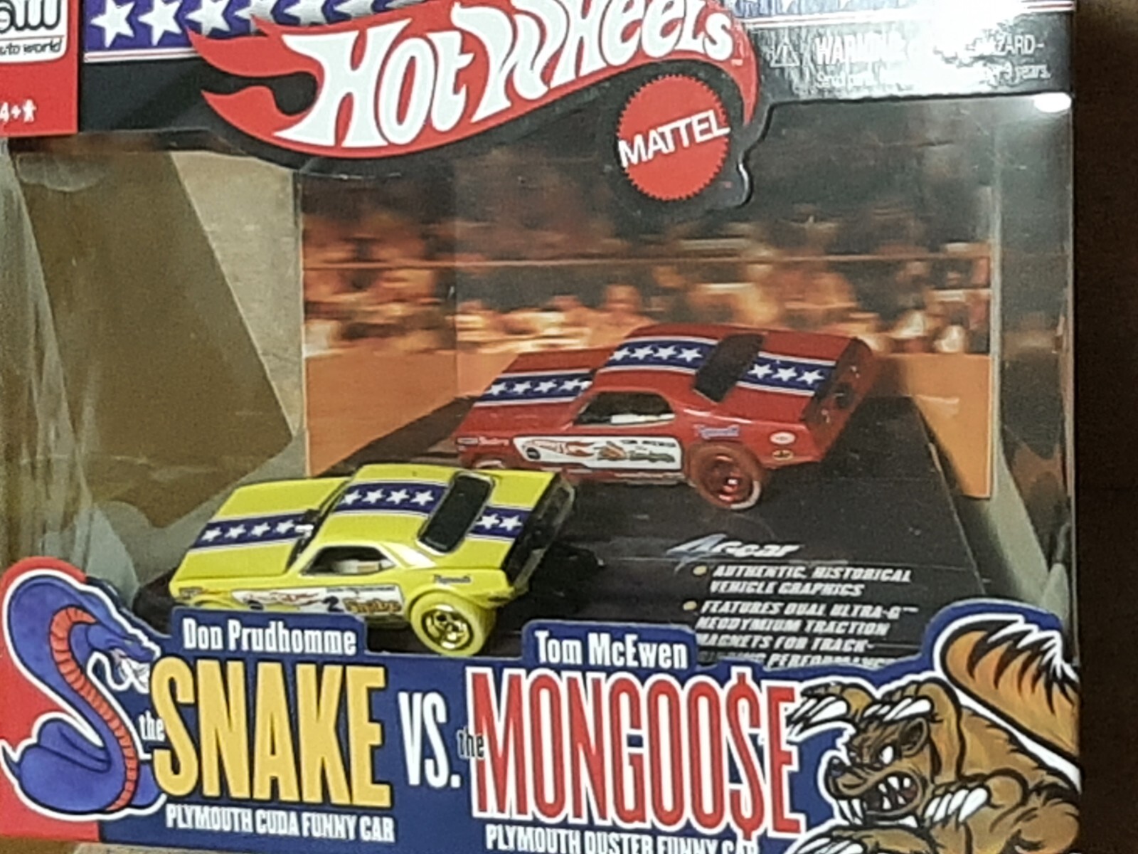 Rare Autoworld Snake & Mongoose Hot Wheels iWheels 2 Pack HO 4 Gear ...