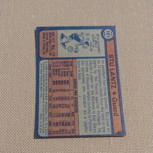 1974-75 Topps - #101 Stu Lantz for sale online | eBay