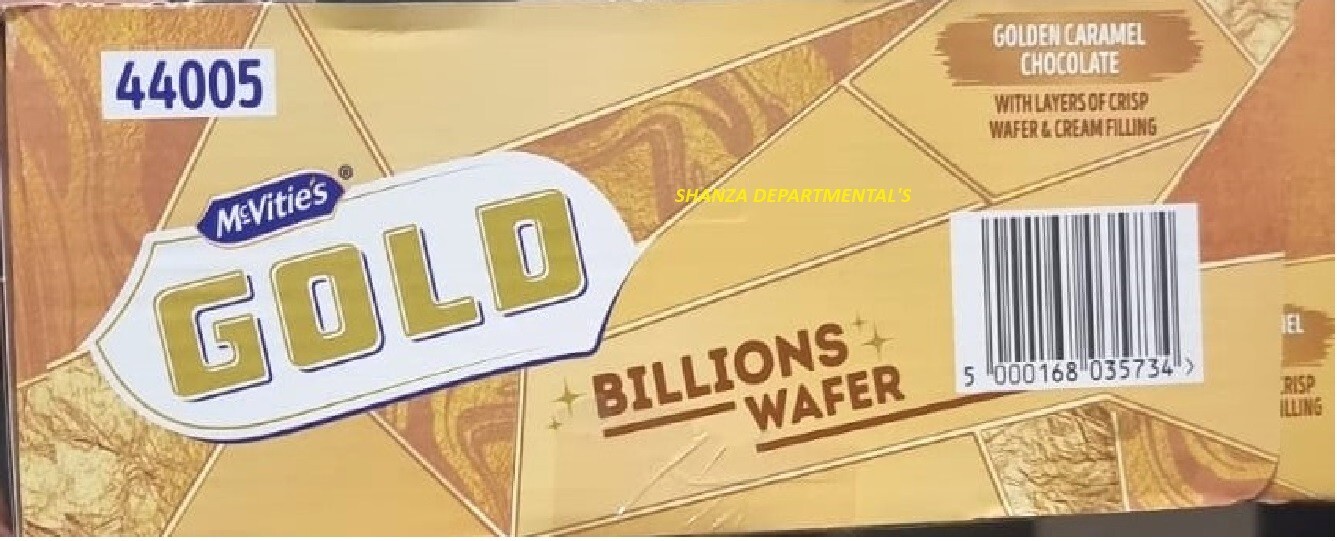 McVitie's NEW MCVITIES GOLDEN CARAMEL GOLD BILLIONS WAFER PM 60P BOX OF ...
