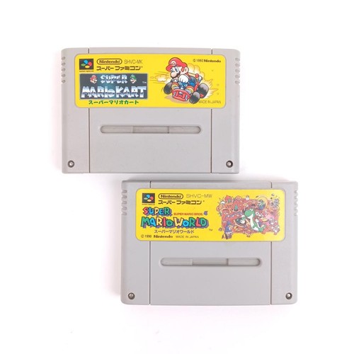 Nintendo Super Famicom SFC Super Mario World Lot of 2 Japan Import NTSC ...