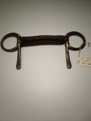 Antique Half Cheek Driving Bit Leather covered, Spoon Cheeks | eBay