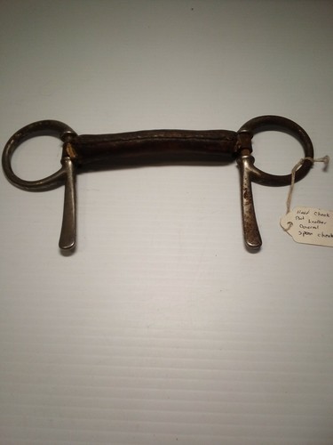 Antique Half Cheek Driving Bit Leather covered, Spoon Cheeks | eBay