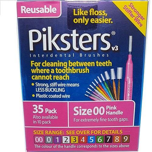Piksters Interdental Brushes - Size 00 Pink - 1 Pack of 35 | eBay UK