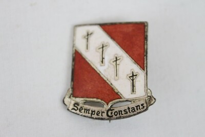 Vintage Semper Constans Red White Military Pin US Army 51st Signal Bn ...