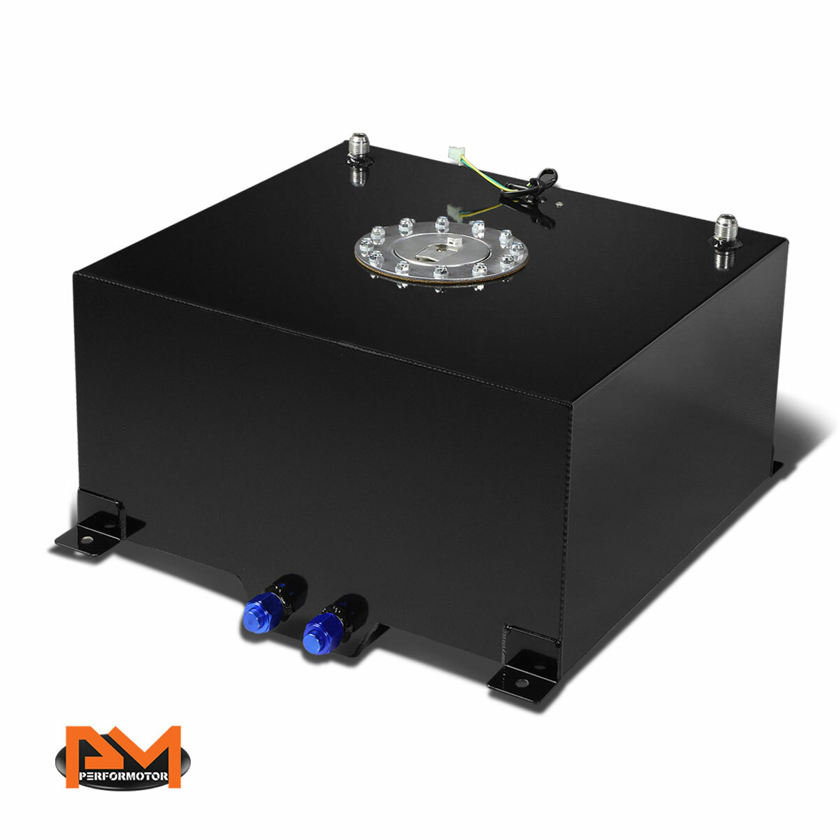 10 Gallon Lightweight Aluminum Black Fuel Cell/Gas Tank+Level Sender ...