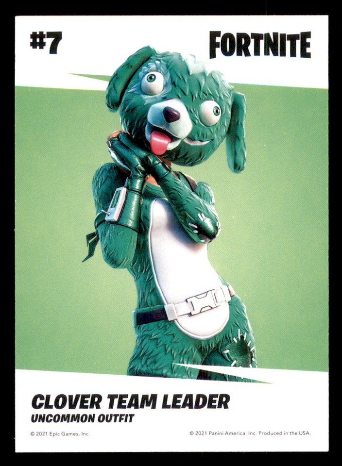 Panini Series 3 #7 'Clover Team Leader' Fortnite Card | eBay