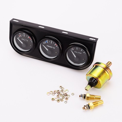 Car Motorcycle 52 Pressure Water Temperature Oil Temp Meter | eBay ...
