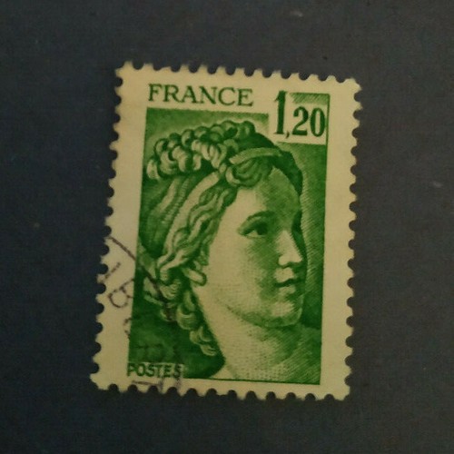 timbre marianne oblitéré 1,20fr vert | eBay
