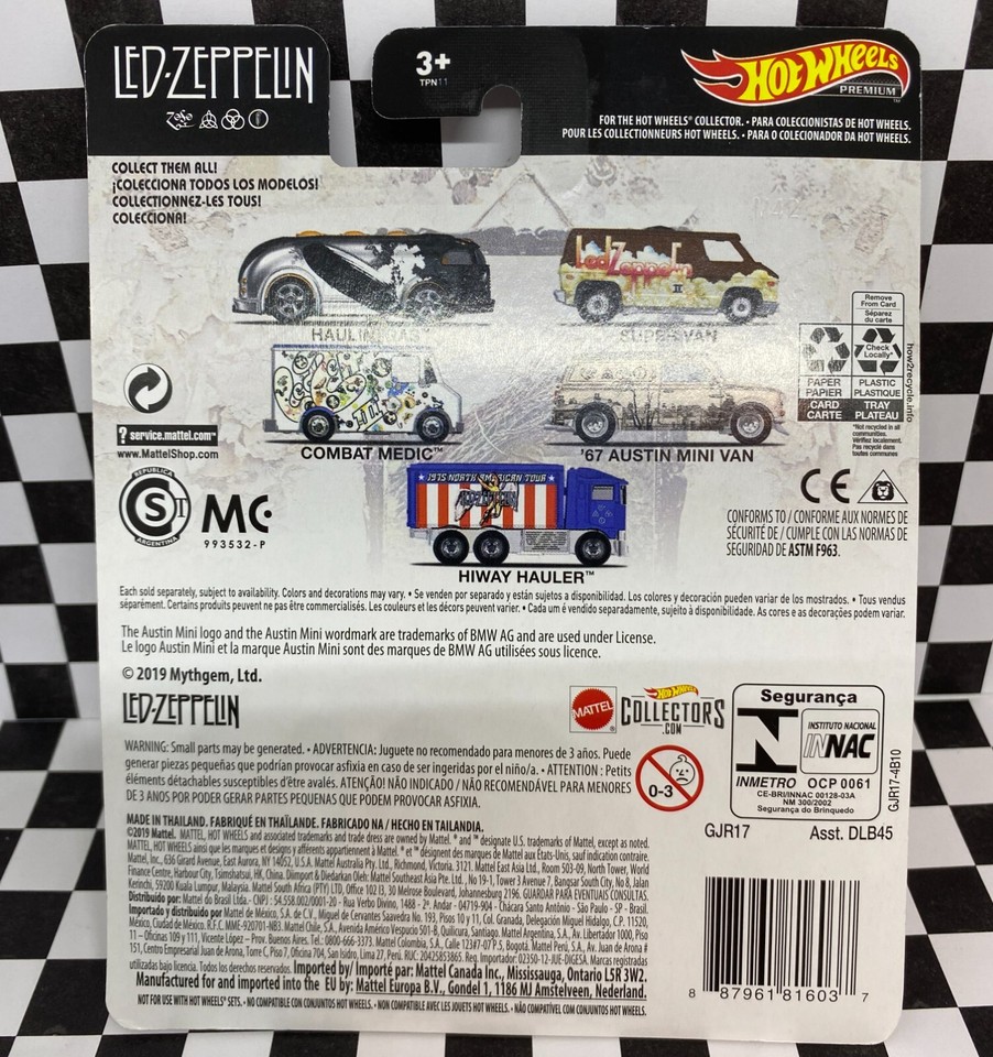 Hot Wheels 2020 Pop Culture Led Zeppelin lV 1967 Austin Mini Van 1/64 ...