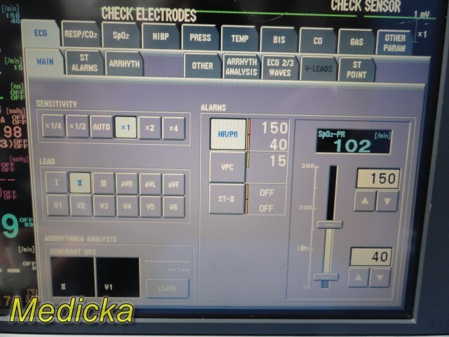 2012 Nihon Kohden Lifescope BSM 6000 Series Monitor AY-651P Module ...