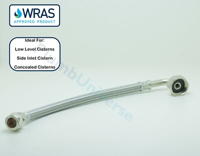 Bent Flexible Tap Connector 15mm, 22mm x 1/2", 3/4" BSP 300mm, 900mm ...