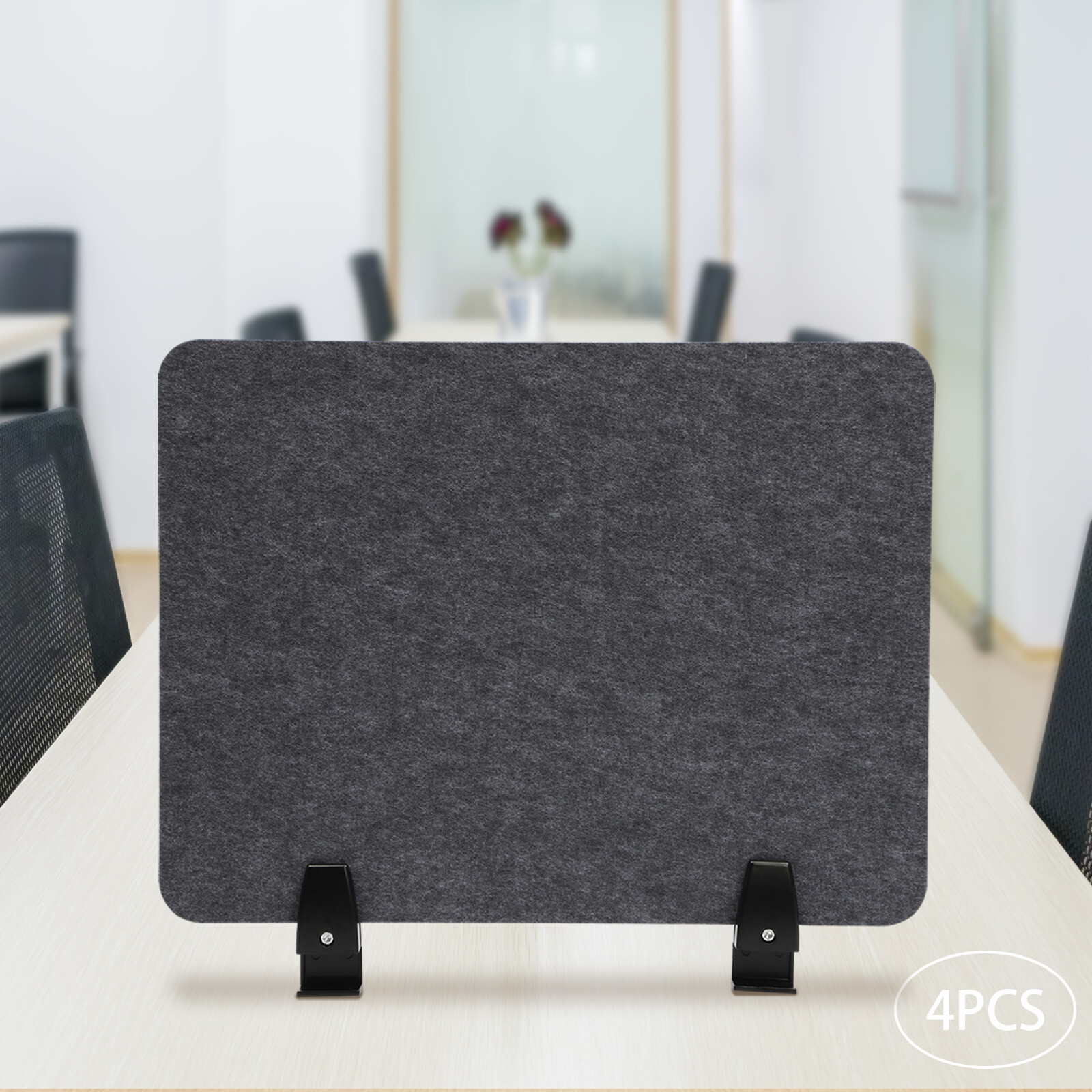 4PCS Clamp-on Desktop Privacy Screen Panel Partition Cubicle Office ...