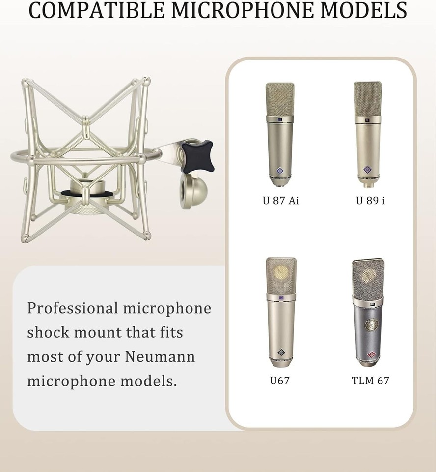 Microphone Shock Mount Compatible for Neumann Microphones U87 Aiu67 Set ...