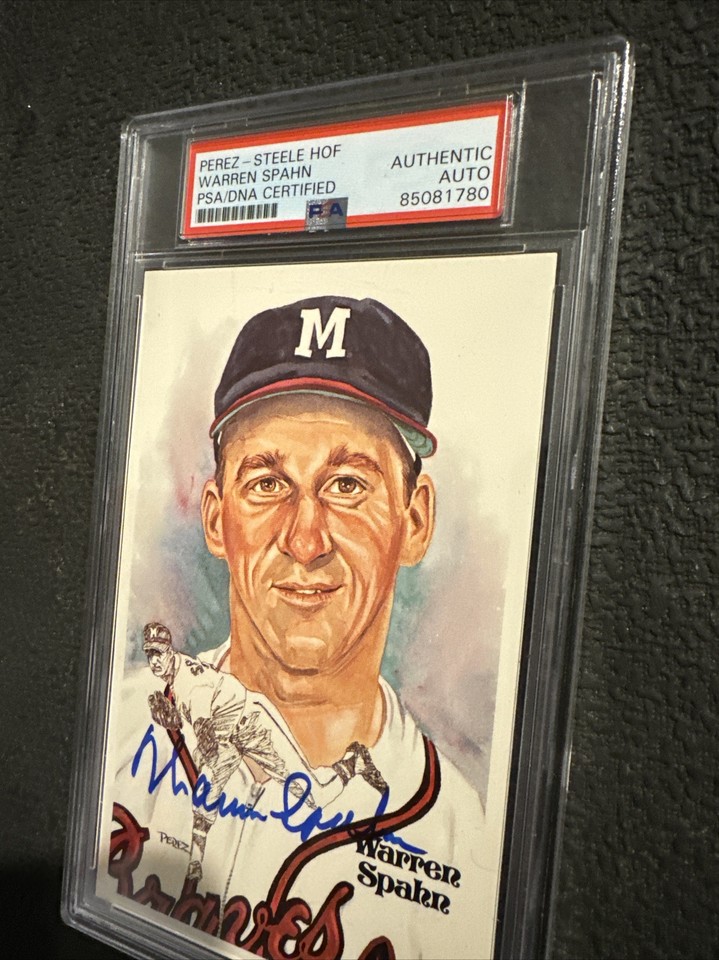 Warren Spahn Vintage Autograph PSA Authentic Auto Baseball Collector ...