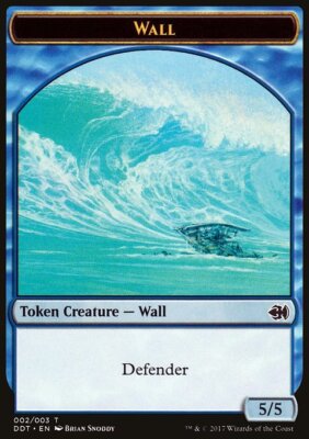MTG Magic the Gathering Token - Wall (2/66) DD Merfolk vs. Goblins NM ...