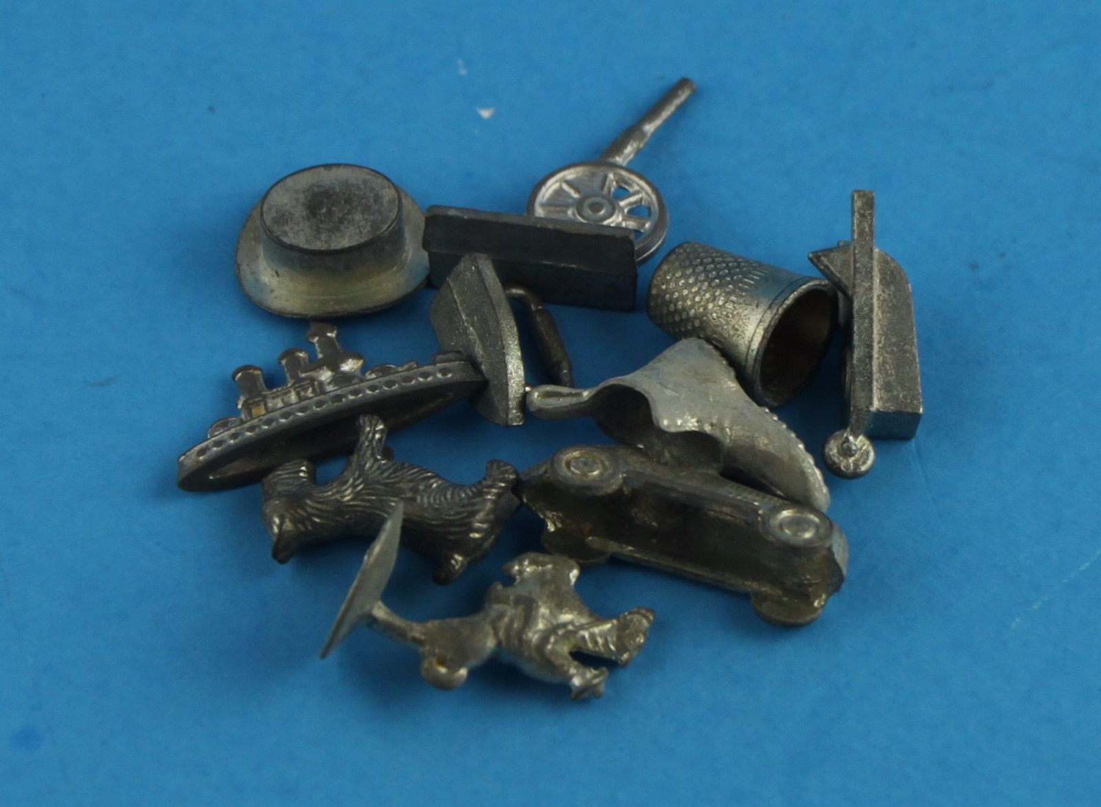 Full Set of all 10 metal Monopoly Playing Pieces / Tokens ~Pick ...