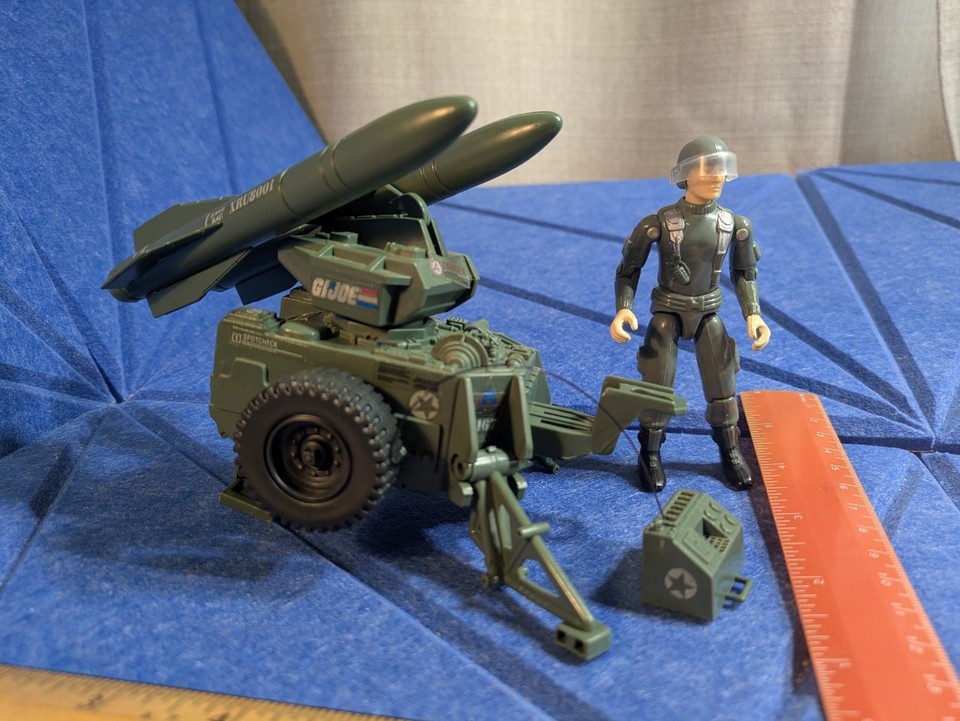 1982 GI Joe MMS Mobile Missile System & Operator Hawk Straight Arm ARAH ...