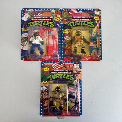 Teenage Mutant Ninja Turtles Mutant Military LOT OF 3 Vtg 1991 Action ...