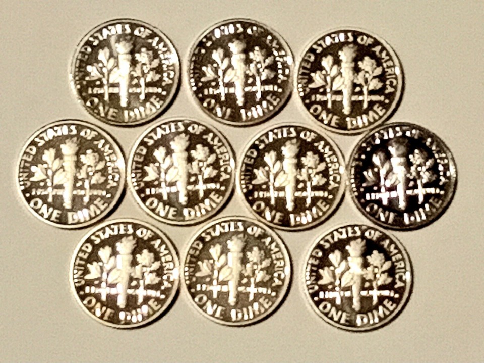 2010-2019 S Proof SILVER Dimes (10 COINS - SILVER) - DIRECT FROM PROOF ...