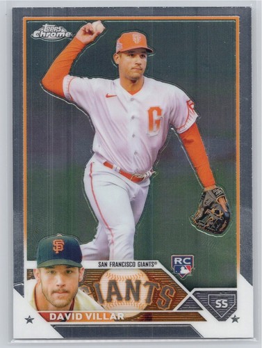 2023 Topps Chrome #117 David Villar San Francisco Giants RC Baseball ...