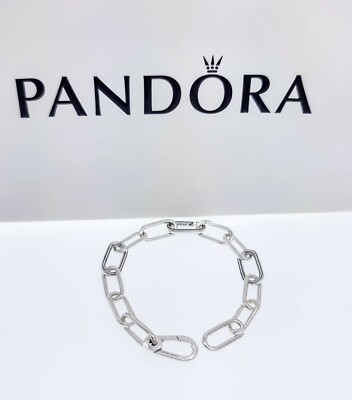 100% Authentic NEW PANDORA Me 925 Silver Link Chain Bracelet 599588C00 ...