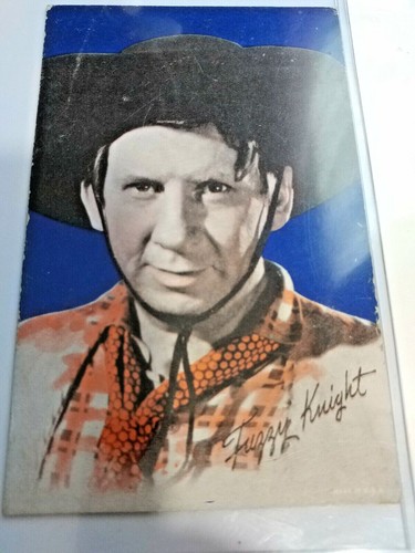 Fuzzy Knight-Film/TV Western actor-full color arcade card 1940s-Great ...