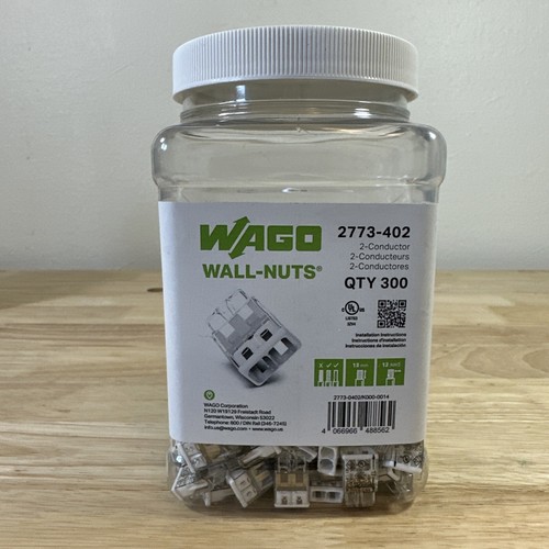 2773-402 | WAGO Wall-Nuts® PUSHWIRE® Splicing Connector | 2-Conductor ...