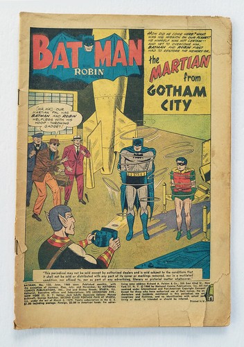 Batman #132 1960 Silver Age DC Comic Coverless but otherwise complete ...