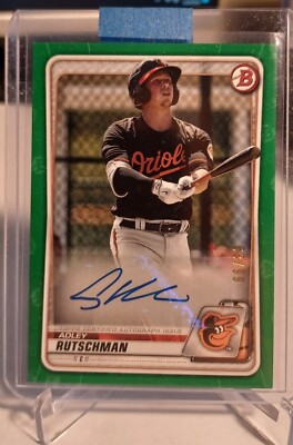 2020 Bowman Adley Rutschman Prospects Paper Auto Green 63/99 Autograph ...