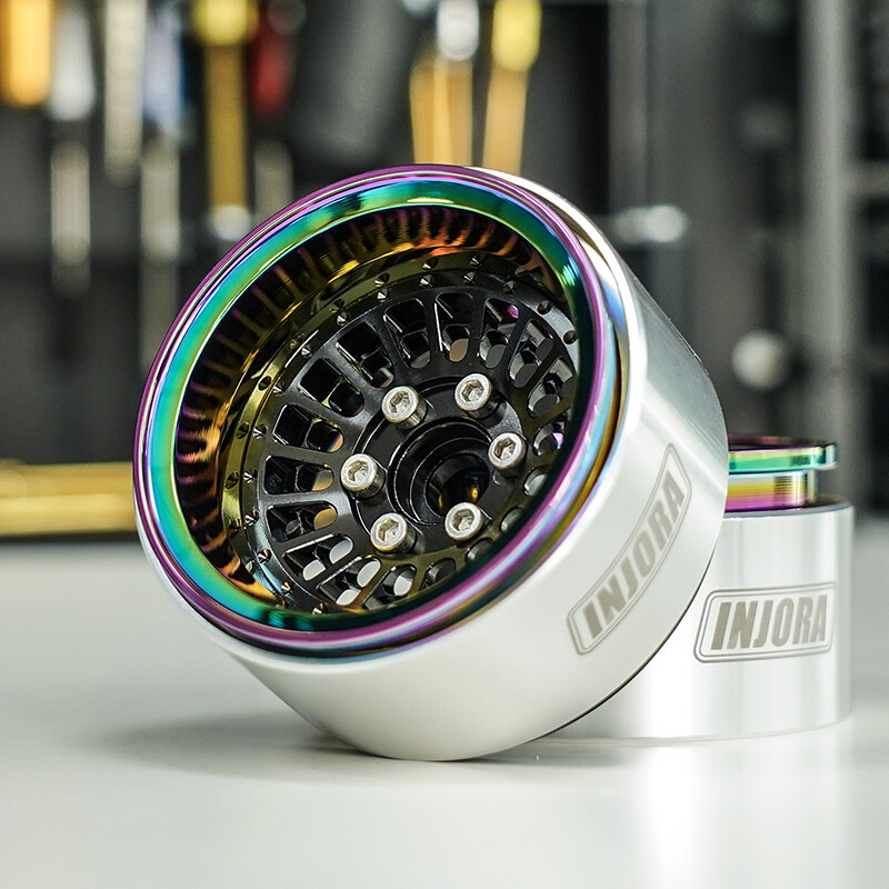 INJORA Offset -10mm CNC 1.9" Beadlock Wheel Rims for SCX10 Pro TRX4 VS4 ...