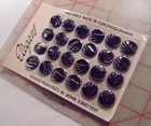 Vintage 24 Button Card Jablonex Czechoslovakia Black Glass Silver Gold ...