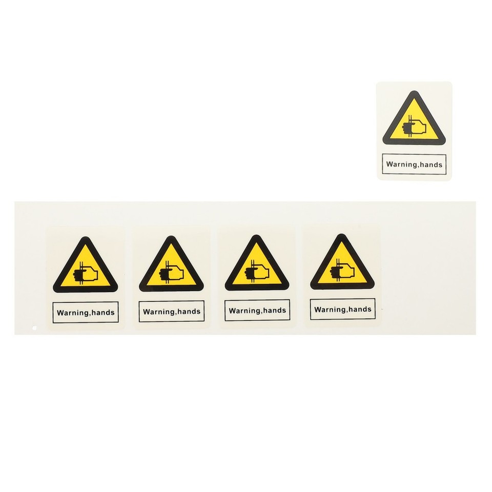 5 Pcs Safety Warning Sticker Hand Crushing Sign Equipment Decals | eBay ...